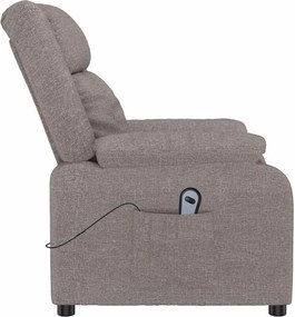Elektrické polohovací křeslo taupe textil 3143575