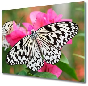 Skleněná krájecí deska Motýl na květinu 60x52 cm