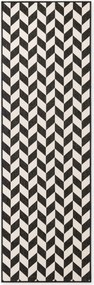 Ted Baker, Kusový koberec Ted Baker Haringey 106378 Black White, 80x200, černobílá, chodba / předsíň