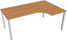 Kancelářský stůl Hobis Ergo levý UE180060L, deskaakát, bílá RAL 9016