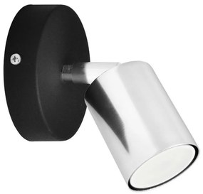 Helam | LED Nástěnné bodové svítidlo TUNE 1xGU10/6,5W/230V matný chrom/černá | HE1533