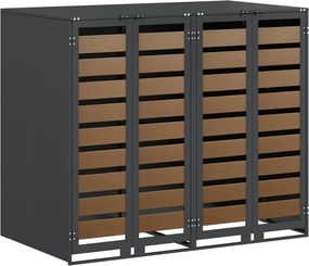 Úložný box na 3 popelnice Ocel Antracit 3394768