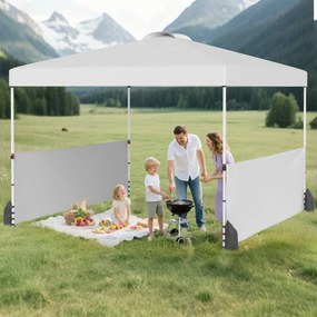 Costway Pavilon skládací pavilon s 2 bočními stěnami a taškou vč. 4 větrná lana