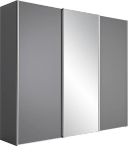 XXXLutz ŠATNÍ SKŘÍŇ SE ZRCADLEM, tmavě šedá, 280/240/68 cm Moderano - Šatní skříně - 000531038901