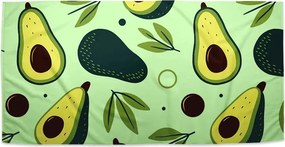Sablio Ručník Kreslené avokádo - 70x140 cm