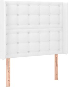 Box spring postel s matrací a LED bílá 90x190 cm umělá kůže 3139356