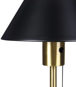 Kovová stolní lampa černá/zlatá CAPARO Beliani