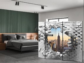 3D paraván výhled na new york Rozměr: 225 x 180 cm