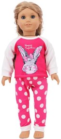 Oblečky pro Baby Born - dvoudílná pyžámka (10 modelů) Varianta: XM181 růžová zajíček