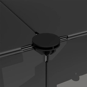 Klec pro malá zvířata černá 143 x 107 x 93 cm PP a ocel 340569
