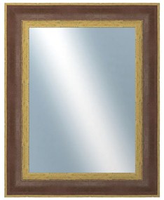 DANTIK - Zarámované zrcadlo - rozměr s rámem cca 40x50 cm z lišty ZVRATNÁ červenozlatá plast (3069)
