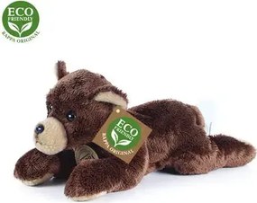 RAPPA Plyšový medvěd ležící 18 cm / ECO-FRIENDLY / od 0 měsíců
