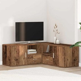 Rohová skříňka old wood 200 x 40 x 45 cm kompozitní dřevo 3307835