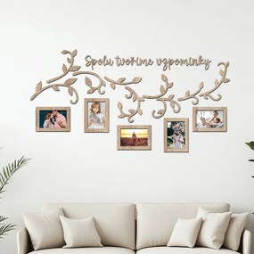 dřevo života Dřevěný fotorámeček SPOLU TVOŘÍME VZPOMÍNKY Zvolte barvu dekoru: Dub Sonoma, Zvolte velikost fotografie (cm): 10x15