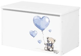 NELLYS box na hračky Teddy love modrá