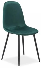 Jídelní židle Fox Velvet / tmavě zelená