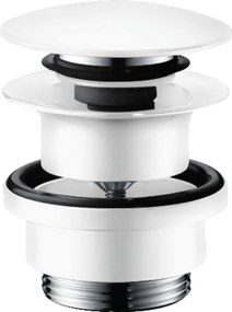 HANSGROHE Hansgrohe, odtoková souprava Push-Open pro umyvadlové a bidetové baterie, matná bílá, HAN-50100700