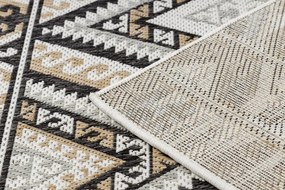Dywany Łuszczów Kusový koberec Cooper Sisal Aztec 22224 ecru/black ROZMĚR: 140x190