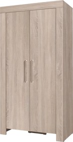 CEZAR s | šatní skříň 2 s policí a šatní tyčí | 100 cm | sonoma