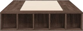Rám postele hnědý dub 75 x 190 cm kompozitní dřevo 3280537