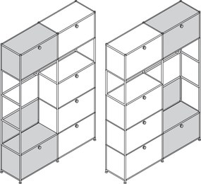 Tchibo - Kovová skříň CN3 - barva: černá