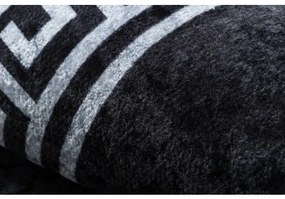 Dywany Luszczow Dětský kusový koberec MIRO 52071.804 pratelný  Rám, řecký protiskluz, černý / bílá Rozměr koberce: 80 x 150 cm