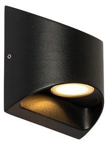 Moderní venkovní nástěnné svítidlo černé vč. LED 2-světlo IP54 - Mal