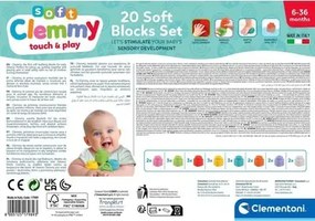 Clementoni Soft Clemmy Sada 20 měkkých kostek / od 6 měsíců