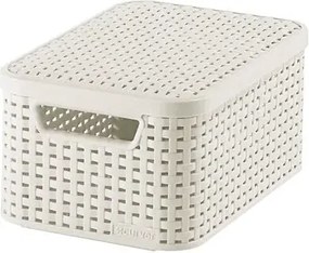 Curver Style Úložný košík s víkem 6 l béžová / 29 x 20 x 14 cm