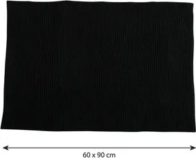 MSV CHENILLE koupelnová předložka 60 x 90 cm černá / mikrovlákno / pro