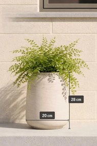Stolní váza MONTI, sklolaminát, výška 28 cm, béžová