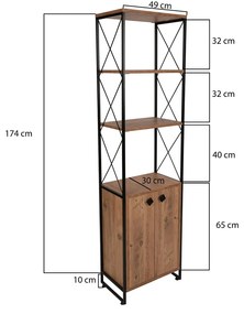Designový regál Jaiana 180 cm borovice