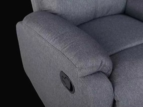 LuxuryForm DESIGN Televizní křeslo CARLOS s polohováním - šedé