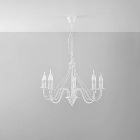 Sollux Lighting Lustr MINERWA 5 bílý
