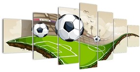 Obraz - Fotbalové hřiště (210x100 cm)