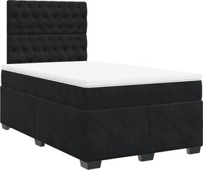 Box spring postel s matrací černá 120 x 200 cm samet 3290890