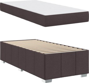 Rám postele s matrací Tmavě hnědá 90 x 200 cm textil 3398261