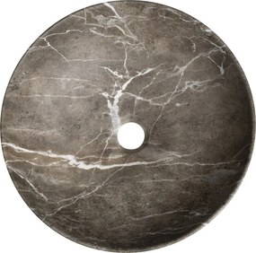 Sapho Sapho, RONDEA keramické umyvadlo na desku průměr 41cm, breccia mramor, AR445BM