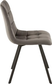 Šedá sametová jídelní židle Chair Morgan Grey - 45*54*86cm