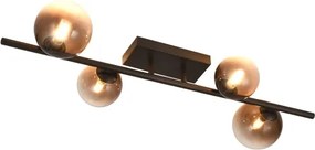Brilagi - LED Přisazený lustr MILLA 4xG9/3W/230V hnědá/kouřová hnědá