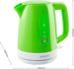 SENCOR SWK 1021GR zelená / Rychlovarná konvice / 2200W / 1L
