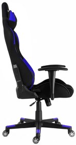 Herní židle Racing PRO ZK-013 TEX — látka, černá / modrá, nosnost 130 kg