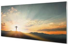 Obraz na skle Cross sun top 120x60 cm