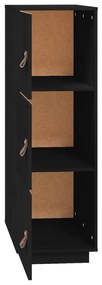 Skříň highboard černá 34x40x108,5 cm masivní borové dřevo - Default Title