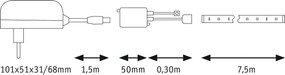 Paulmann 78979 SimpLED, LED pásek 26W RGB včetně trafa a dálkového ovládání, 7,5m