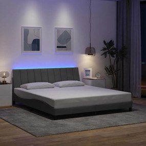 Rám postele bez matrace Hanko světle šedý 180 x 200 cm textil 3310475