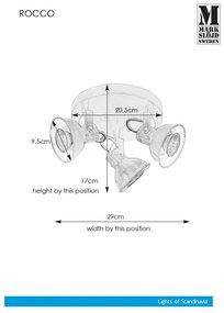 Markslöjd 107852 - Bodové svítidlo ROCCO 3xGU10/7W/230V