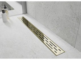 Mexen M01 vzor, mřížka na sprchový žlab 50 cm zlatá, 1520050