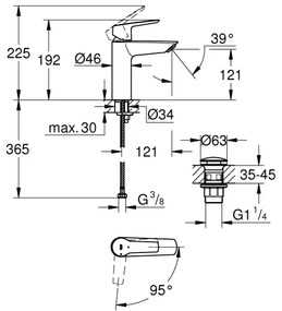 GROHE 237462432 - Umyvadlová baterie START velikost M černá