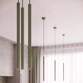Sollux Lighting Závěsné svítidlo ARCHE 1 olivově zelené